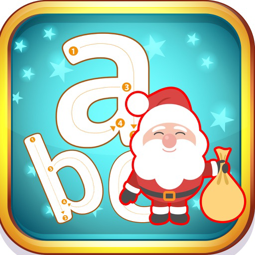 Santa Claus abc Small Alphabets Tracing Learning for iOS (iPhone/iPad ...