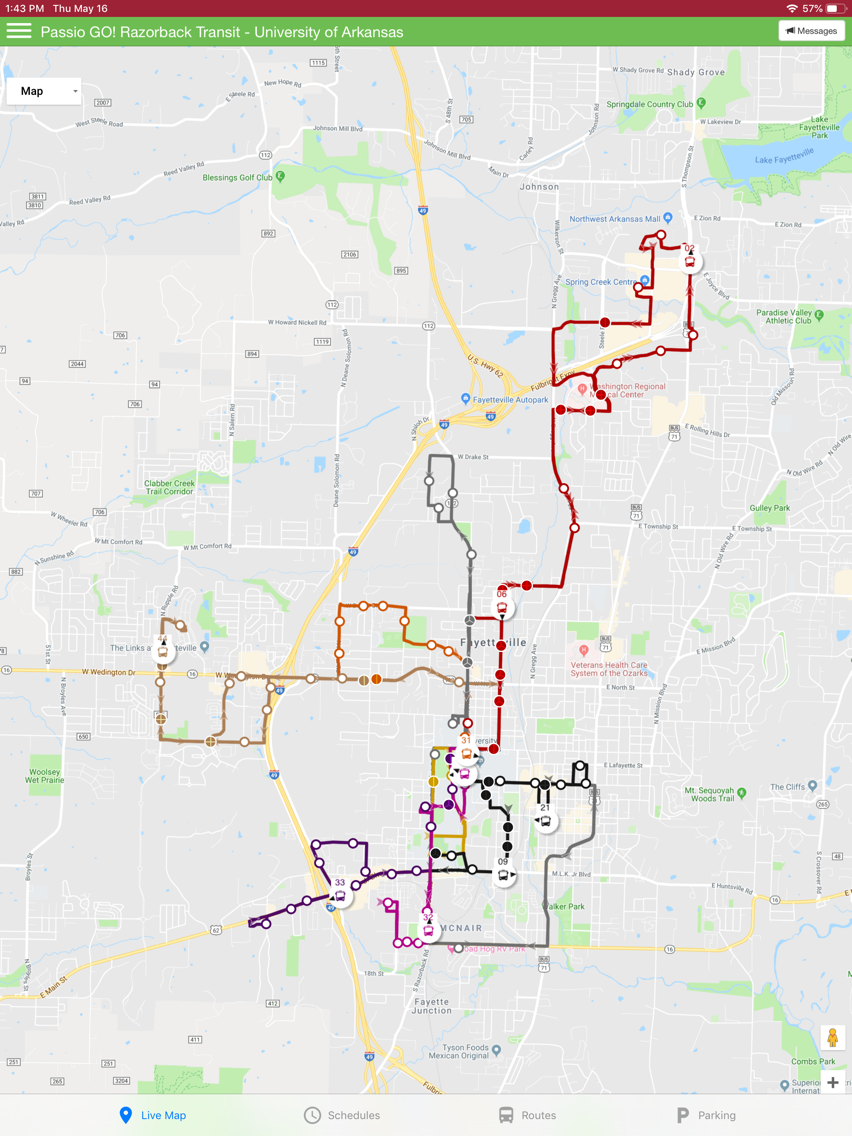Razorback Transit - Live Maps for iOS (iPhone/iPad) - Free Download at ...