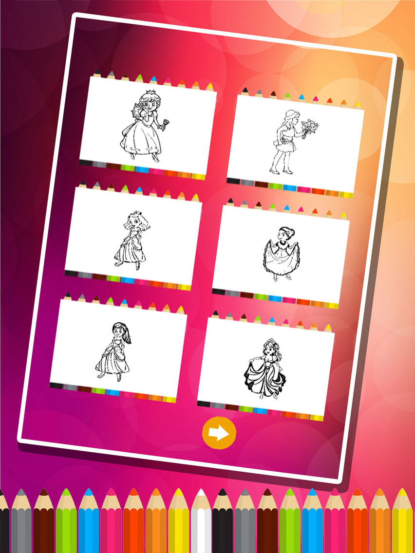 Princess Coloring Pages - Painting Games for Kids for iOS (iPhone/iPad ...