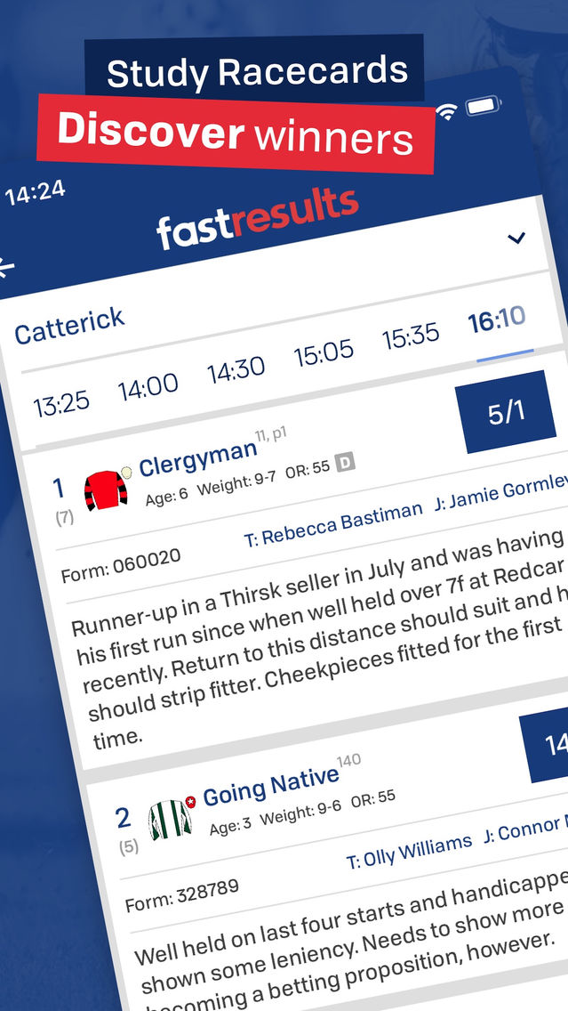 Fast Results by Sporting Life for iOS (iPhone) - Free Download at AppPure