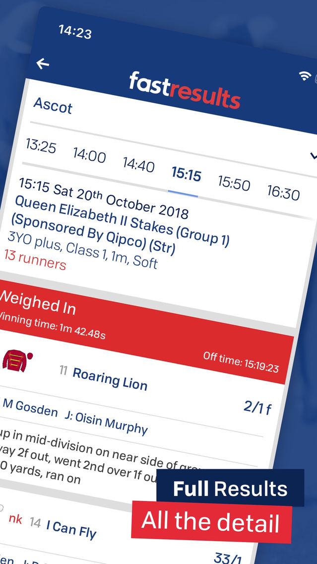 Fast Results by Sporting Life for iOS (iPhone) - Free Download at AppPure