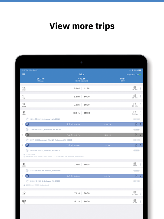 TripLog: Mileage Tracker & Log for iOS (iPhone/iPad/Apple Watch/iPod ...