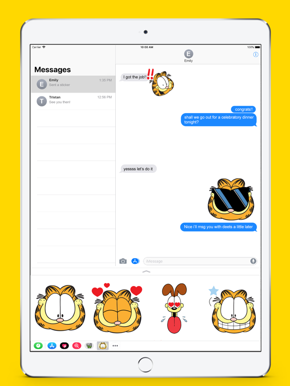 Garfield Emojis for iOS (iPhone/iPad/iPod touch) Latest Version at $0. ...
