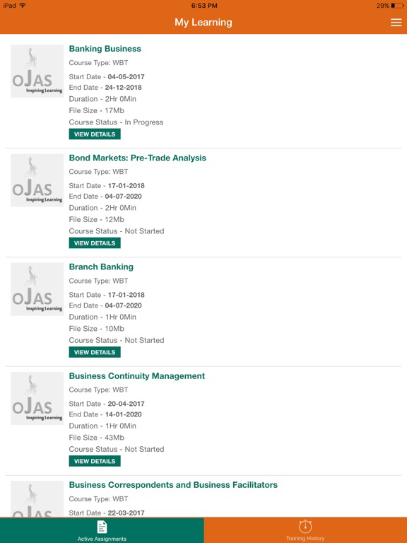 IDBI LMS - OJAS for iOS (iPhone/iPad/iPod touch) - Free Download at AppPure
