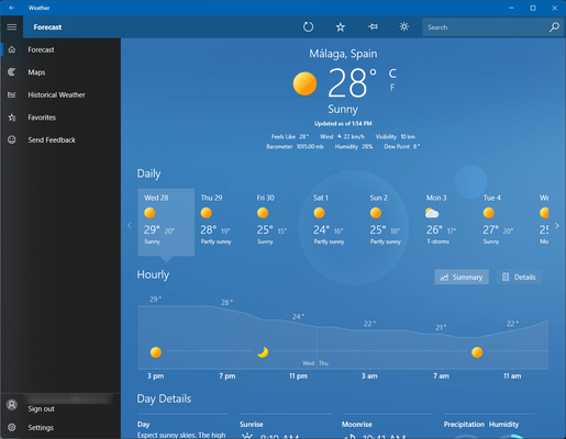 MSN Weather for PC Windows 4.54.63029.0 Download