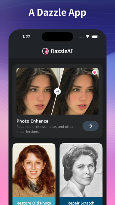 Dazzle AI - Photo Enhancer for iOS (iPhone/iPod touch) - Free Download at AppPure