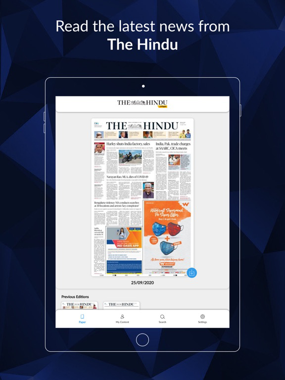 The Hindu ePaper: English News for iOS (iPhone/iPad) - Free Download at ...