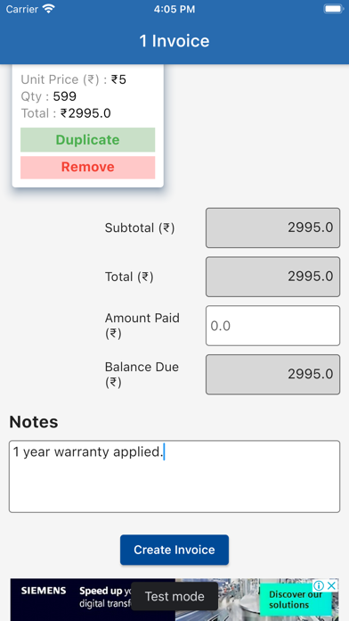 Invoices Creator for iOS (iPhone/iPad/iPod touch) - Free Download at ...