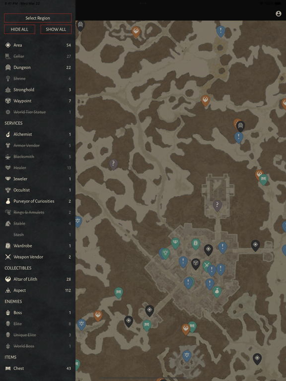 MapGenie: Diablo 4 Map pour iOS (iPhone/iPad/iPod touch ...