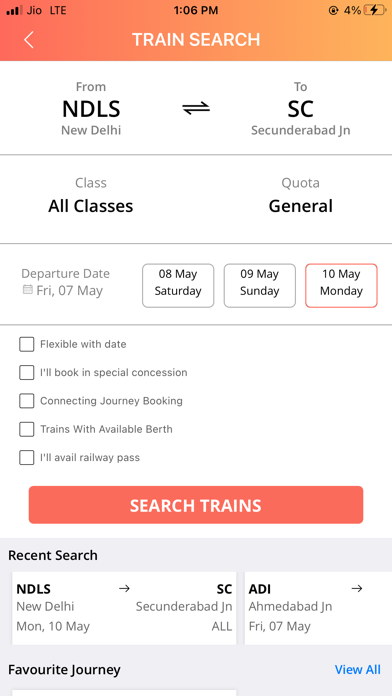 IRCTC Rail Connect for iOS (iPhone) - Free Download at AppPure