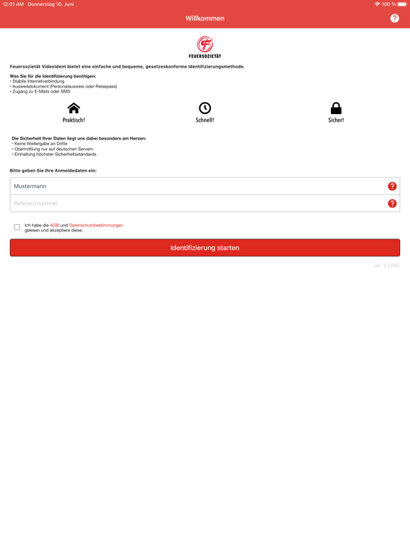 VideoIdent Feuersozietät para iOS (iPhone/iPad) - Baixar Grátis no AppPure