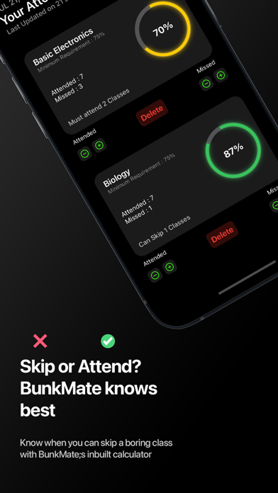 BunkMate - Attendance Tracker for iOS (iPhone/iPad/iPod touch) - Free ...