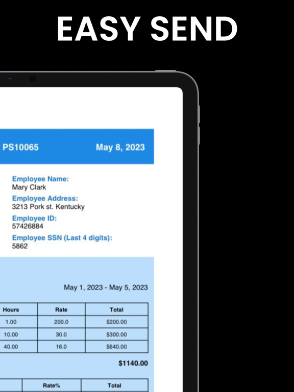 Paystub Maker: Payslip Creator for iOS (iPhone/iPad/iPod touch) - Free Download at AppPure