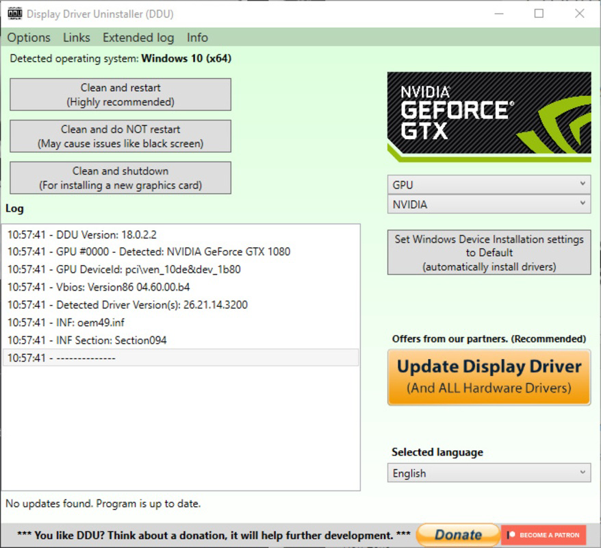 Display Driver Uninstaller (DDU) for PC Windows 18.1.5.3 Download
