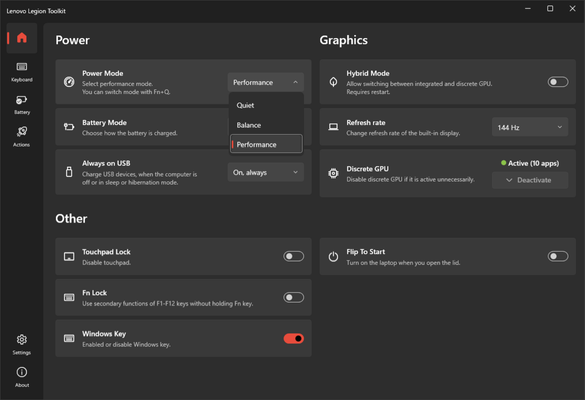 Lenovo Legion Toolkit for PC Windows 2.26.1 Download
