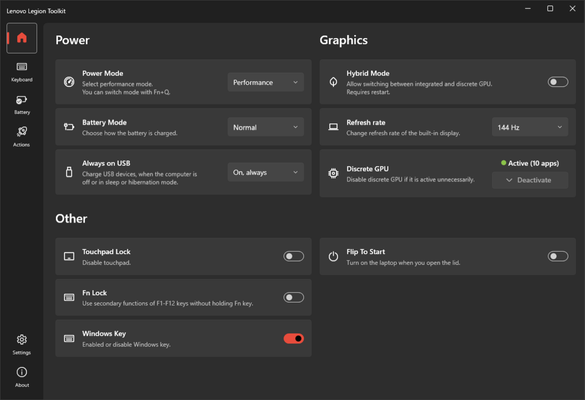 Lenovo Legion Toolkit for PC Windows 2.26.1 Download