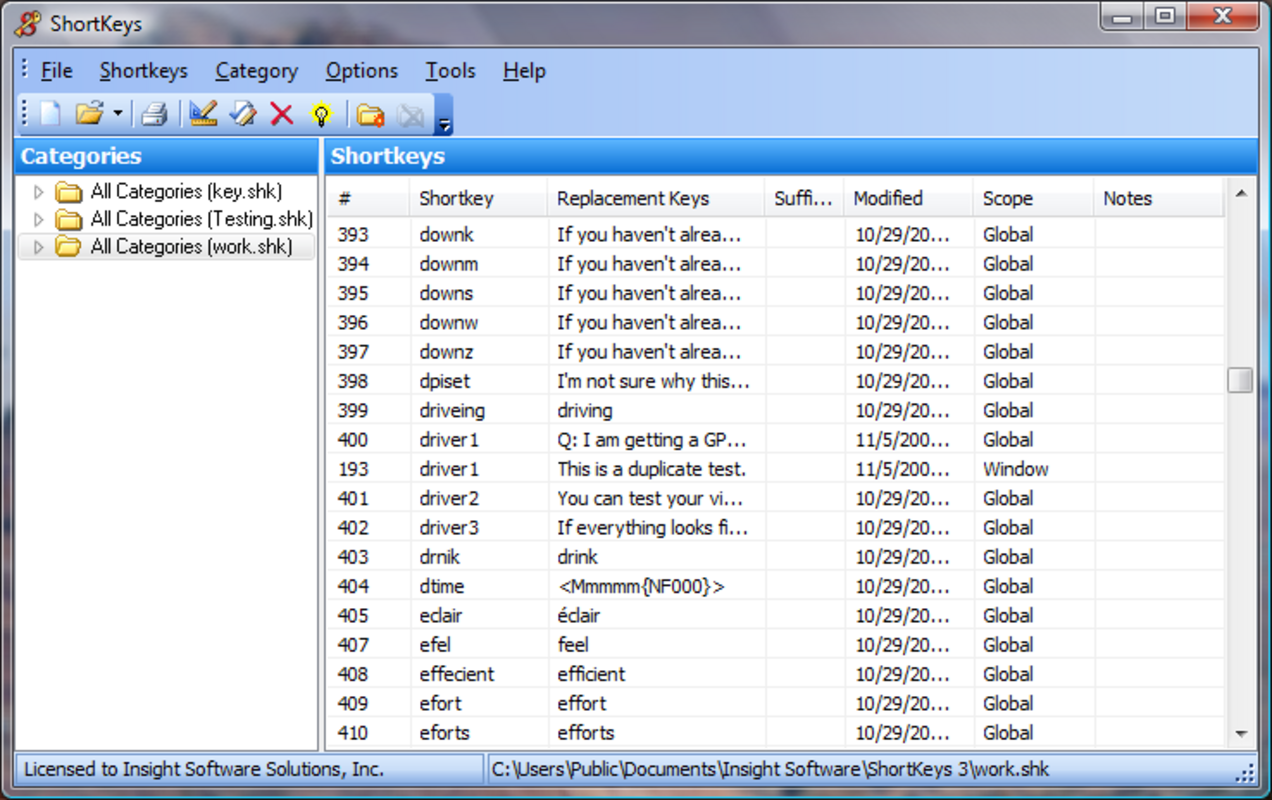 ShortKeys Lite for PC Windows 2.3b Download