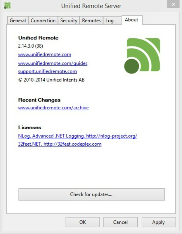 Unified Remote for PC Windows 3.11.0.2483 Download
