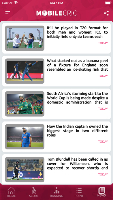 MobileCric for iOS (iPhone/iPad/iPod touch) - Free Download at AppPure