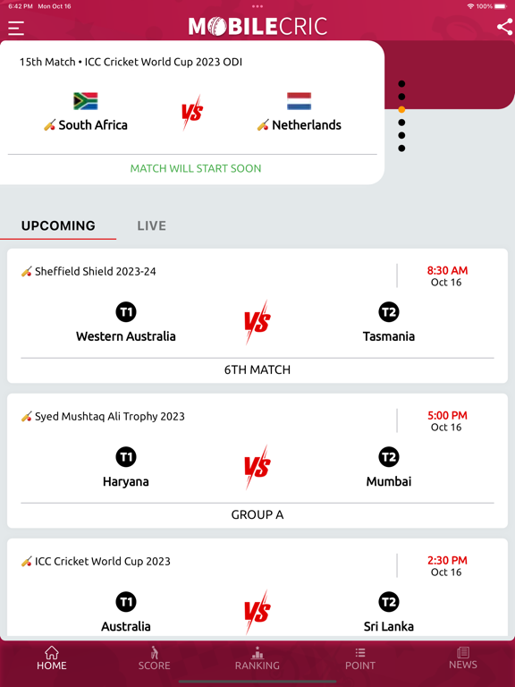 MobileCric for iOS (iPhone/iPad/iPod touch) - Free Download at AppPure