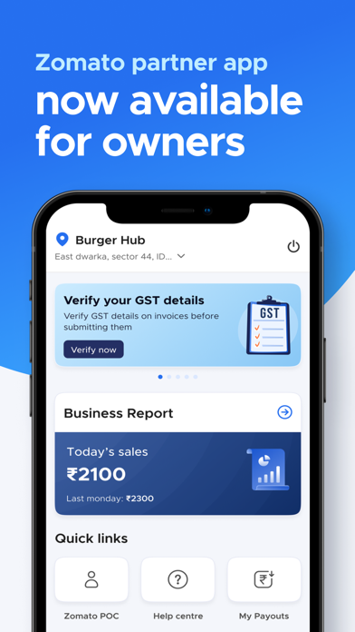 Zomato Restaurant Partner for iOS (iPhone/iPad/iPod touch) - Free ...