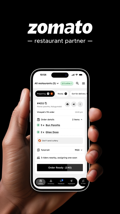 Zomato Restaurant Partner for iOS (iPhone/iPad) - Free Download at AppPure