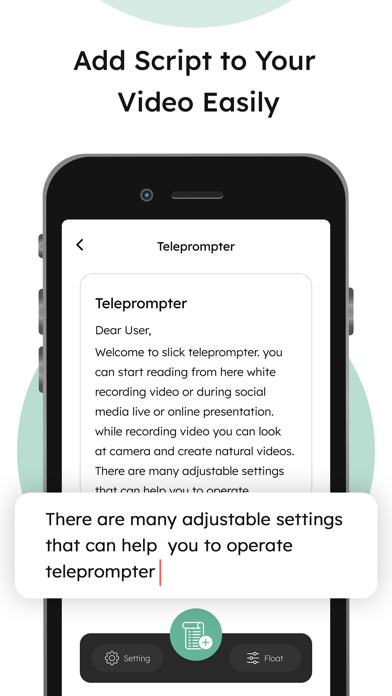 Teleprompter - Floating Texts for iOS (iPhone/iPod touch) - Free ...