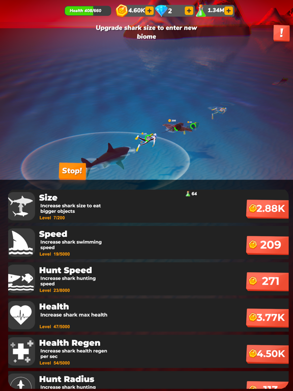 Shark Clicker - RPG لنظام iOS (iPhone/iPad/iPod touch) - قم بتنزيله ...
