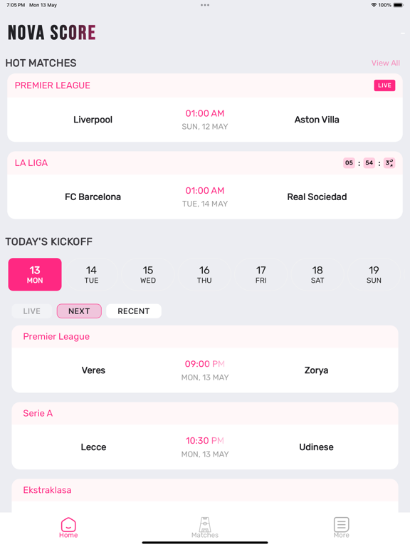 Nova Score - Football Update for iOS (iPhone/iPad/iPod touch) - Free ...
