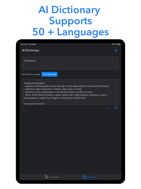 AI Translator & AI Dictionary for iOS (iPhone/iPad) - Free Download at AppPure