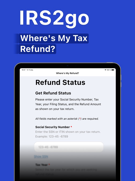 IRS2go: Where's My Tax Refund? for iOS (iPhone/iPad/iPod touch) - Free ...