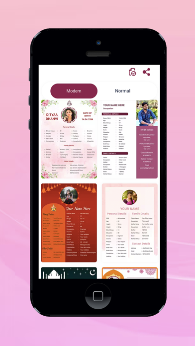 Marriage biodata profile maker for iOS (iPhone/iPad) - Free Download at ...