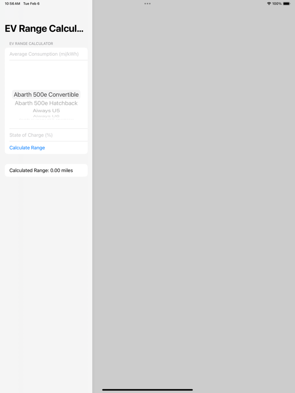 Range Calculator EV for iOS (iPhone/iPad) - Free Download at AppPure