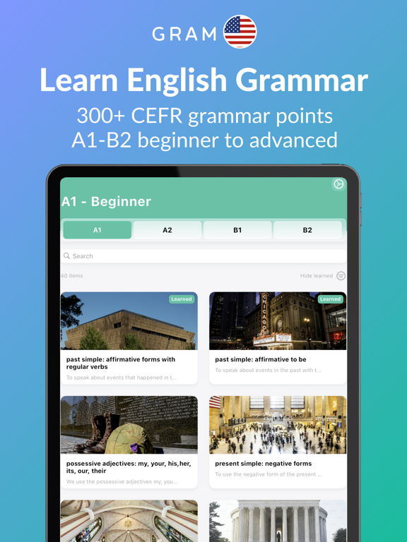 GRAM - Learn English Grammar for iOS (iPhone/iPad/iPod touch) - Free ...