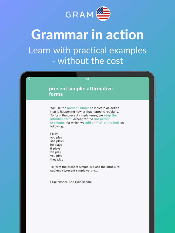 GRAM - Learn English Grammar for iOS (iPhone/iPad/iPod touch) - Free ...