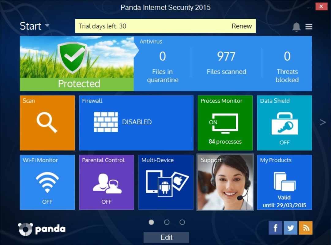 Panda Internet Security for PC Windows 2016 16.1.2 Download