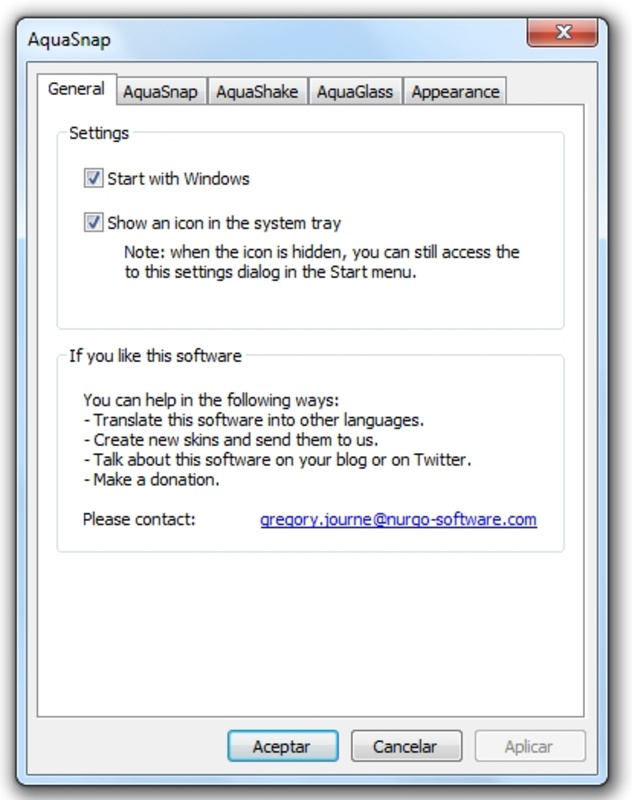 AquaSnap for PC Windows 1.24.1 Download