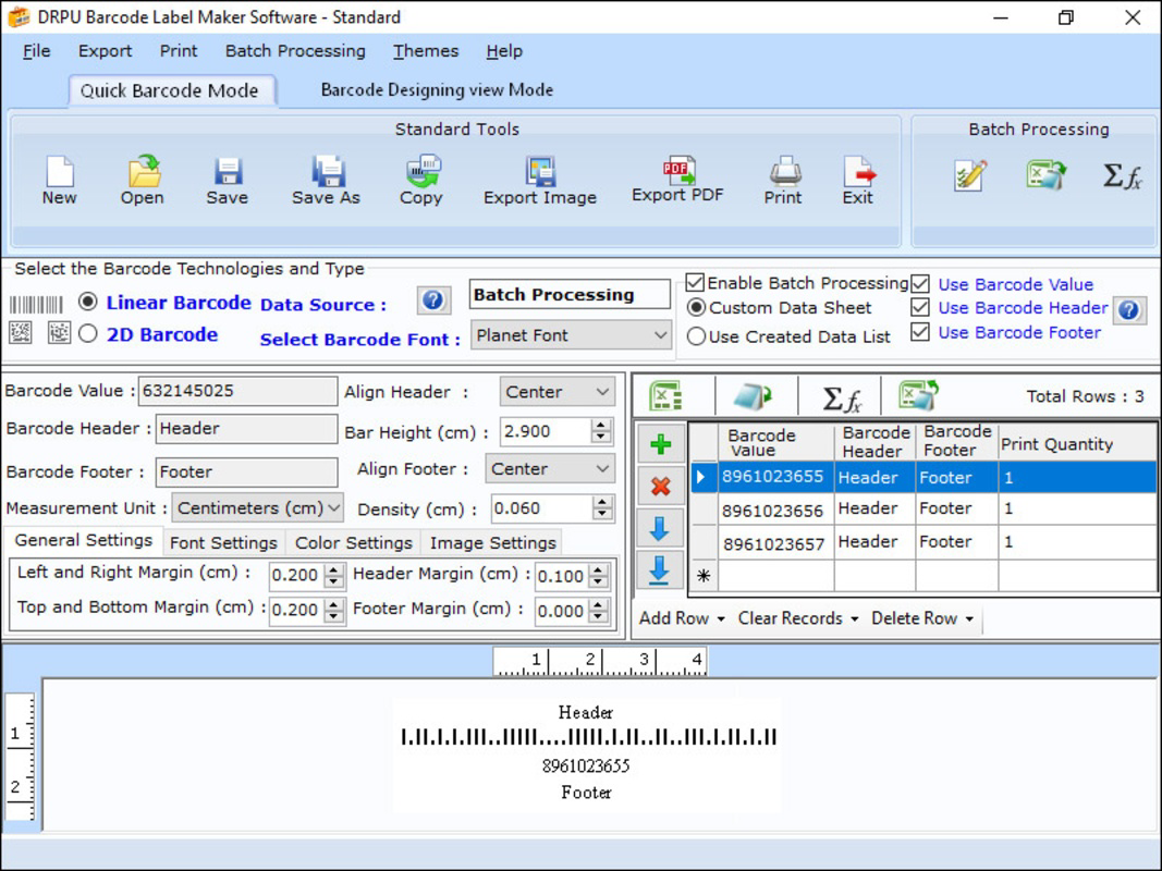 Standard Barcode Label Printing Program for PC Windows 9.2.3.1 Download
