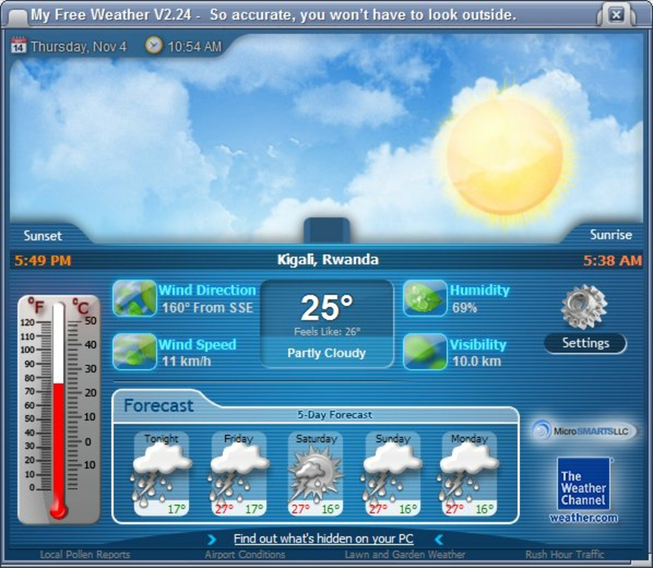 My Free Weather for PC Windows 2.24 Download