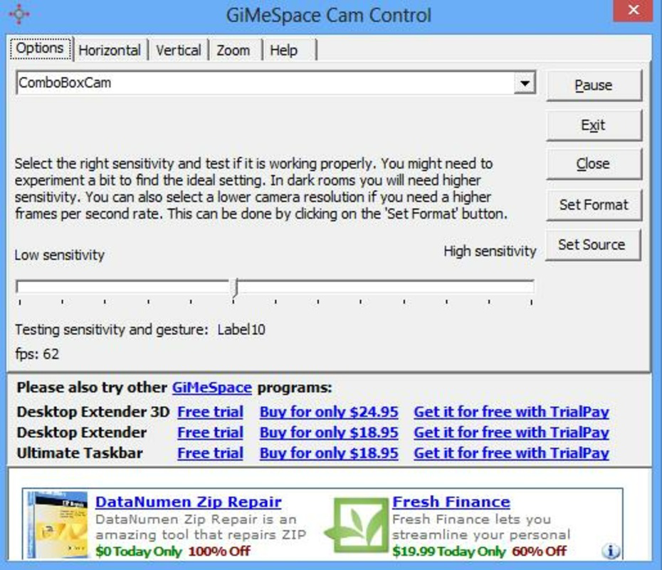 GiMeSpace Cam Control for PC Windows 2.0.1.11 Download