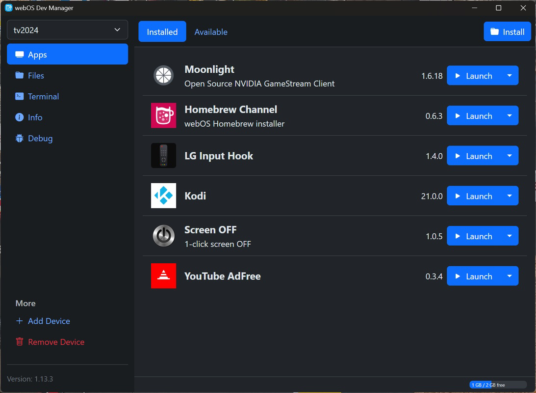 Download webOS Dev Manager Latest 1.99.5 for Windows PC