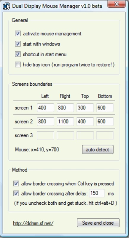 Dual Display Mouse Manager for PC Windows 1.0b Download