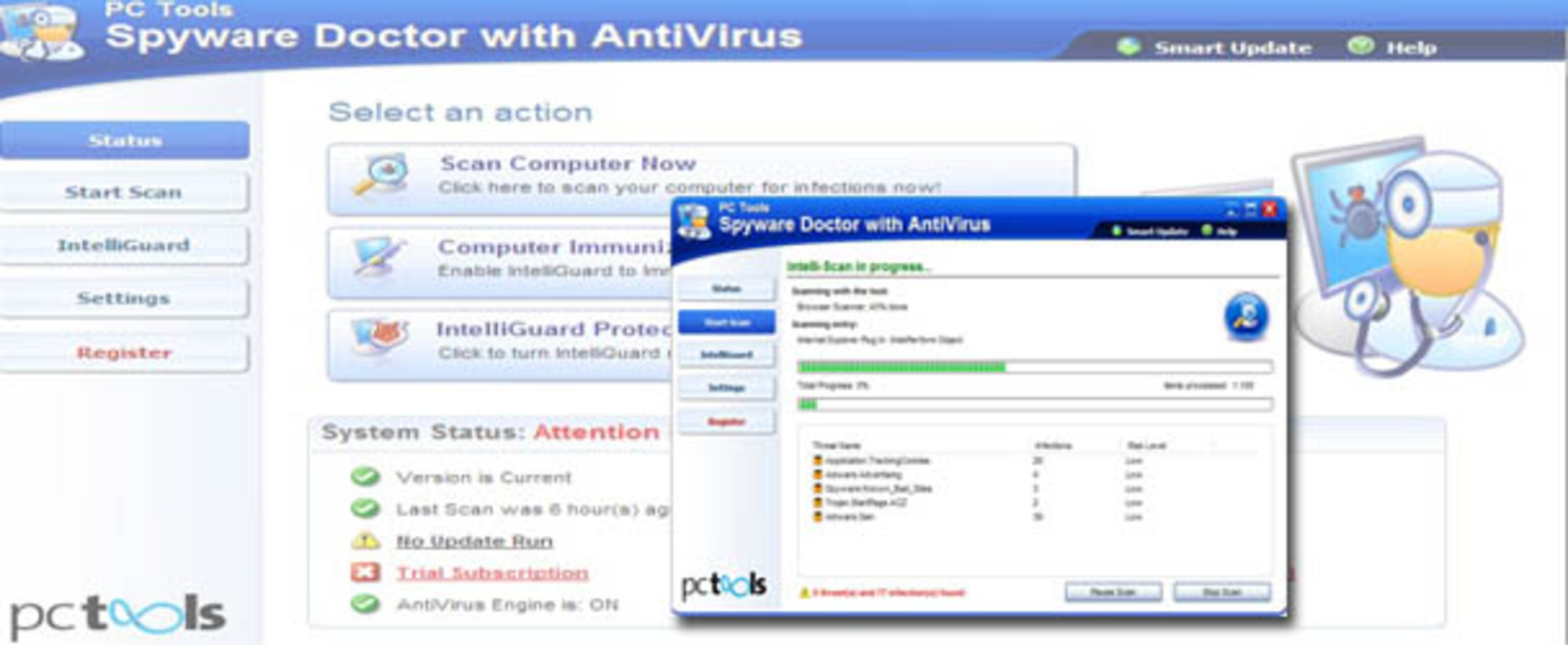 Spyware Doctor + Antivirus for PC Windows 2010-7.0.0.538 Download