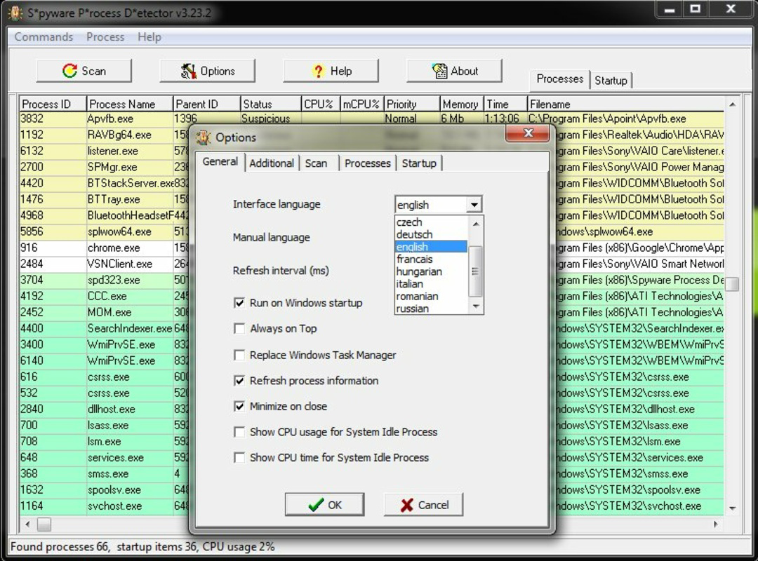 Spyware Process Detector for PC Windows 4.05 Download