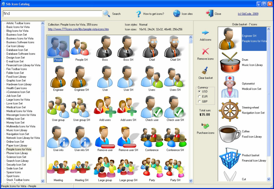 Sib Icon Catalog for PC Windows 2010.1 Download