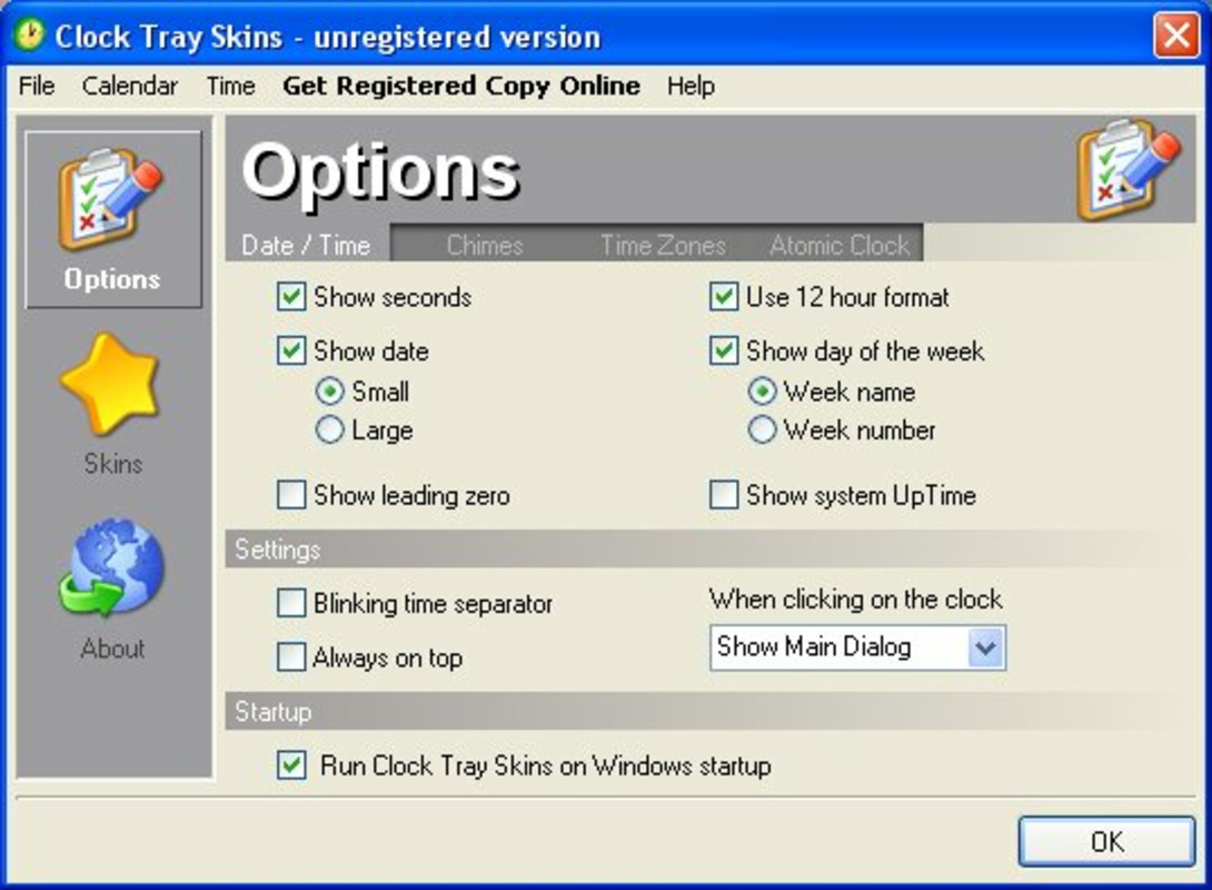 Clock Tray Skins for PC Windows 4.3 Download