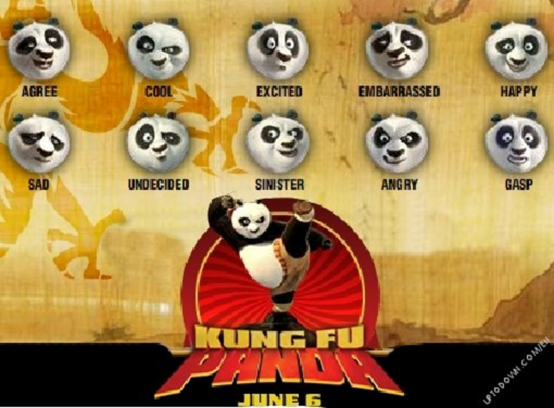Kung Fu Panda emoticons for PC Windows Download
