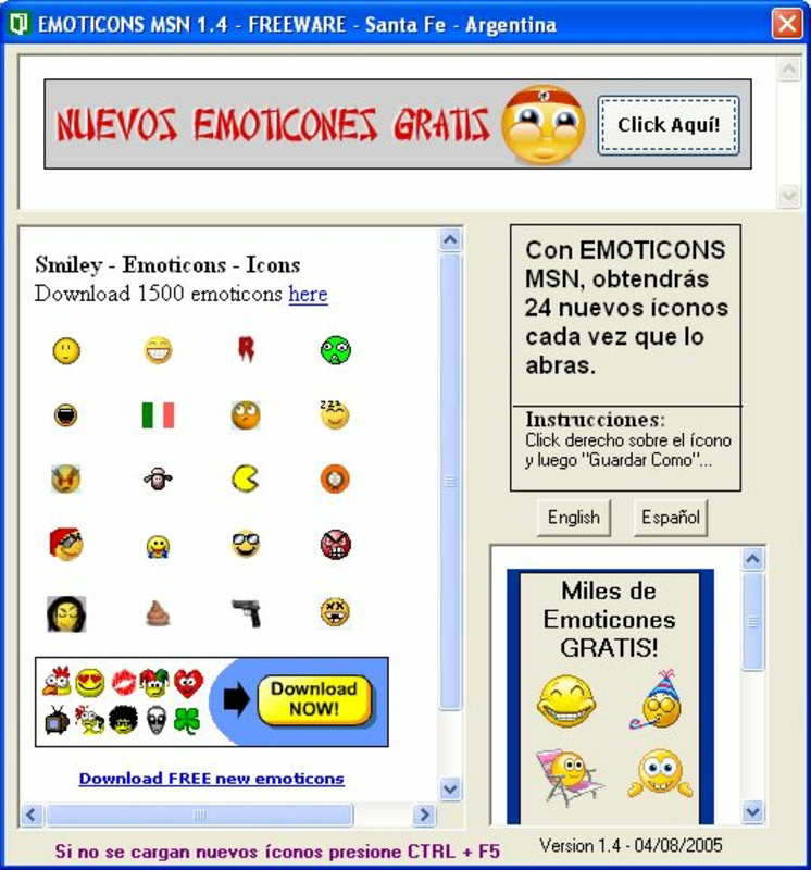 Emoticons for PC Windows 1.4 Download