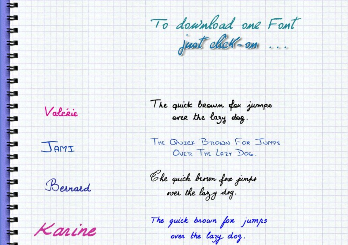 17 handwriting fonts for PC Windows 1 Download