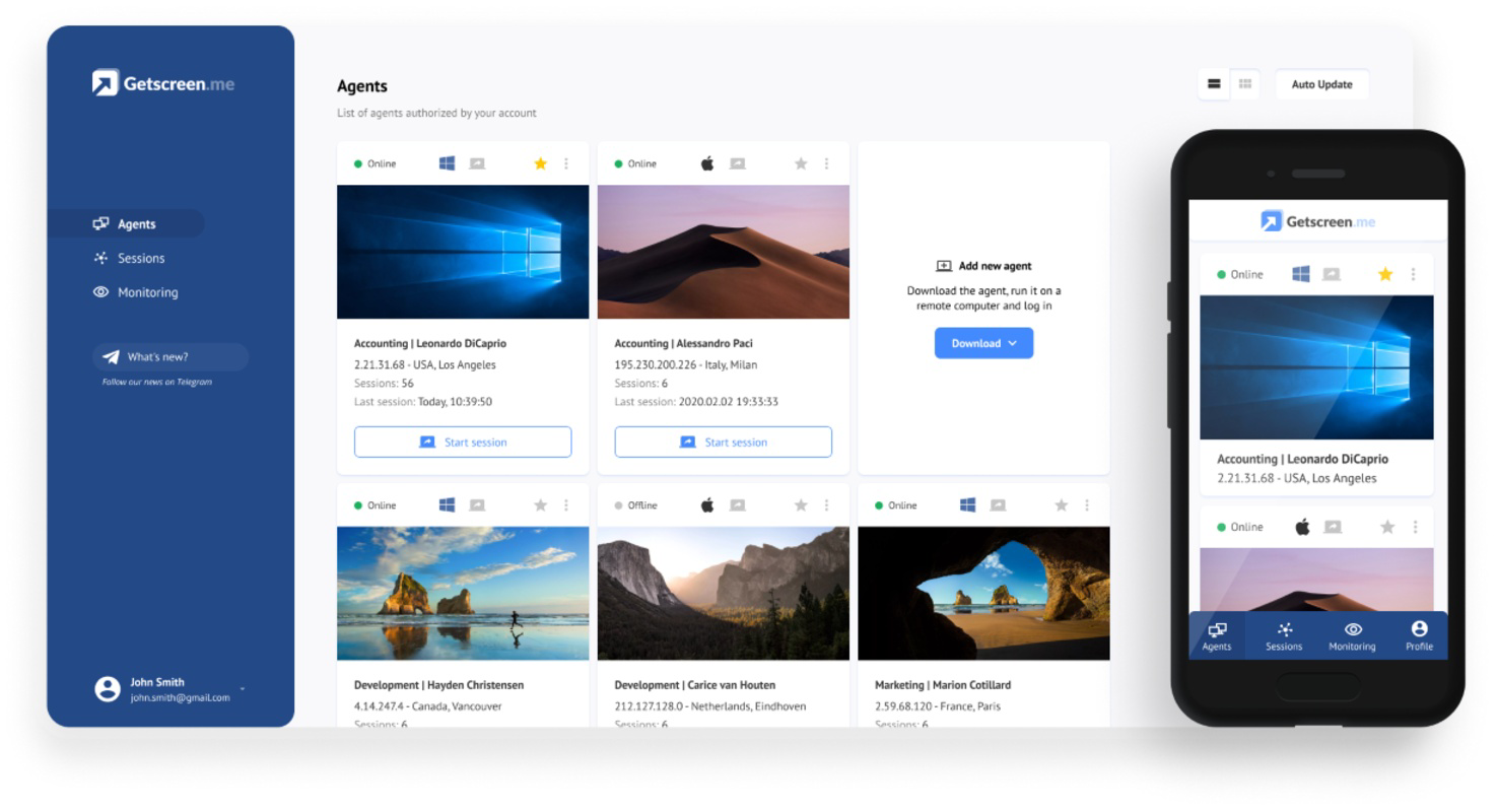 Getscreen for PC Windows 3.4.4 Download